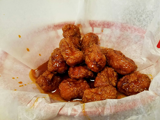 These boneless wings aren't messing around&mdash;glazed with sauce that walks the perfect line between sweet and heat, they're finger food worth getting your fingers sticky for.