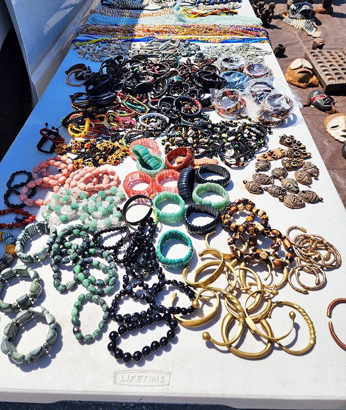 Jewelry displays that transform "I'm just browsing" into "I'll take three of these." Accessory temptation in its natural habitat.