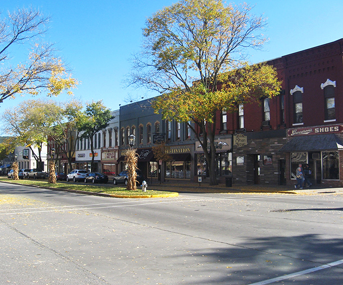 Historic storefronts stand shoulder to shoulder like old friends who've weathered decades together, sharing secrets only brick walls could tell.