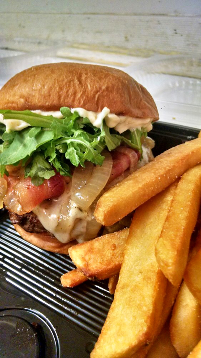 This isn't just a burger&mdash;it's a towering achievement of beef, bacon, and melty cheese that makes fries seem like an afterthought (they're not).