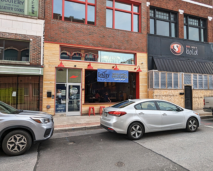 Altoona's downtown skyline reveals layers of history, with century-old brick buildings nestled against mid-century structures, all bathed in Pennsylvania's golden summer light.