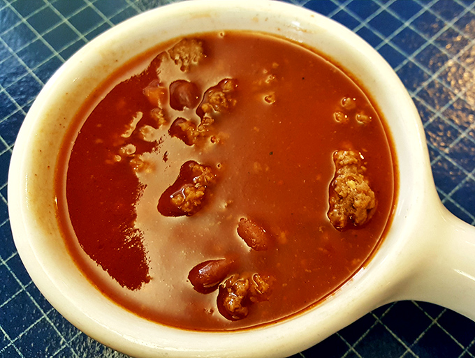 Chili that respects the ancient pact between beans, meat, and tomato&mdash;a warm hug in a ceramic vessel for those cold Illinois afternoons.