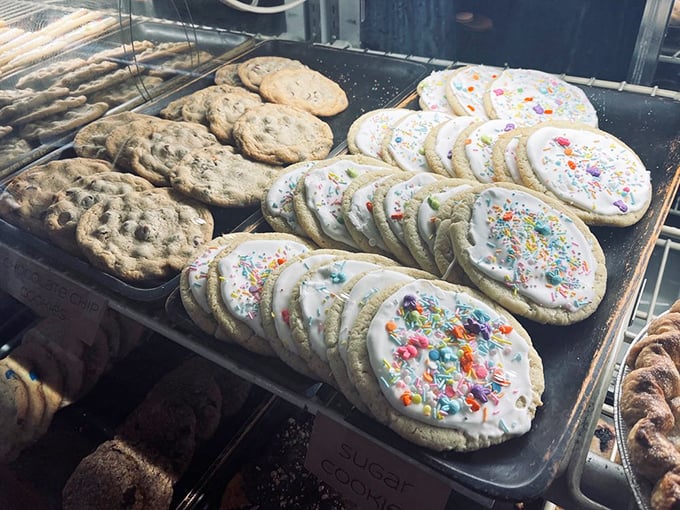 Cookies that look like they jumped straight out of a childhood fantasy&mdash;the sprinkled ones practically giggling with sugary mischief.