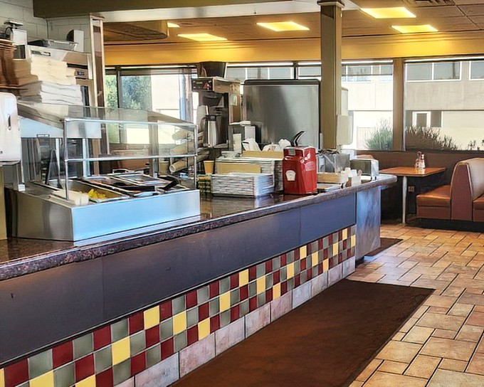 Where the magic happens! The counter area showcases the colorful tile work and open kitchen&mdash;dinner and a show in the most satisfying way.