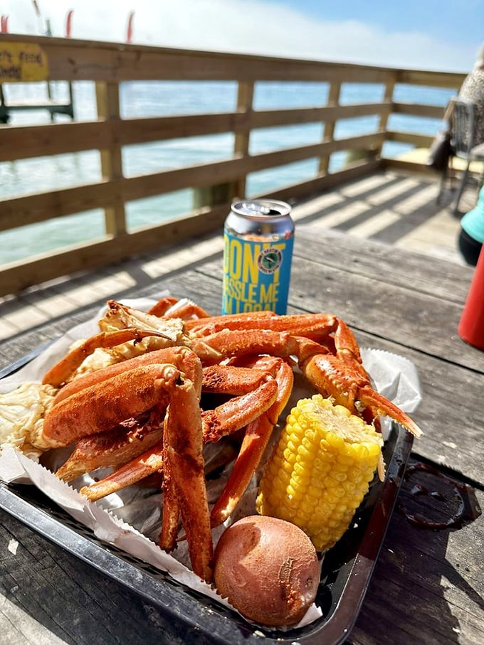 Snow crab legs that make you forget about table manners. When seafood looks this good, bibs become fashion statements and shell crackers are essential accessories.