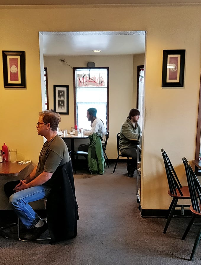 The dining room hums with the energy of locals getting their breakfast fix&mdash;a community gathered around the universal language of good food.