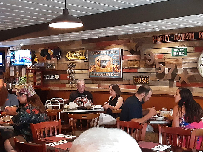 Diners lost in conversation and contemplation of their next bite&mdash;the universal language of good food bringing strangers together.