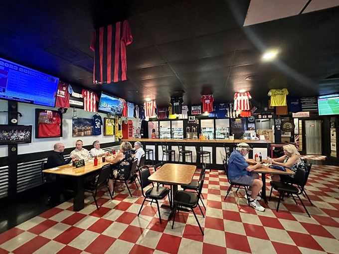 The restaurant buzzes with conversation and laughter as diners discover that authentic British comfort food speaks a universal language.