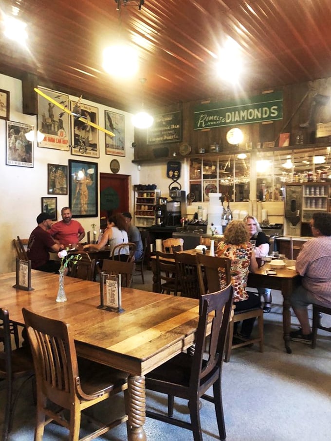 Strangers become neighbors around these tables, united by the universal language of "please pass the pie" and "is anyone going to finish that?"