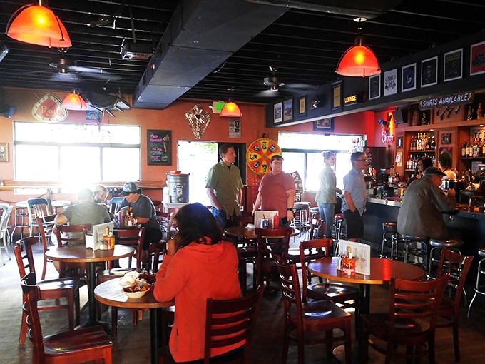 Where strangers become friends over bowls of Texas Red. The warm orange glow matches the heat in your bowl and the welcome in the air.