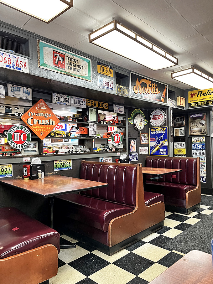 The dining area feels like a time capsule where every booth has hosted decades of conversations, confessions, and first dates over perfect burgers.