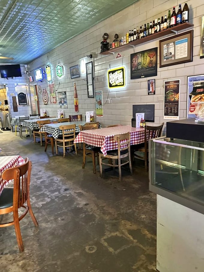 The dining room has that lived-in comfort of a place where food matters more than decor, and conversations flow as freely as sweet tea.