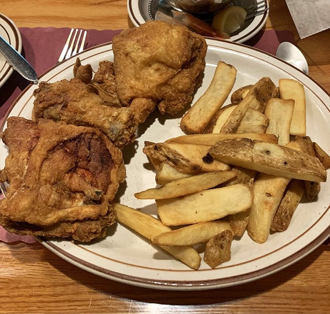 Fried chicken and hand-cut fries&mdash;proof that sometimes the simplest pleasures are the ones worth driving across town for.