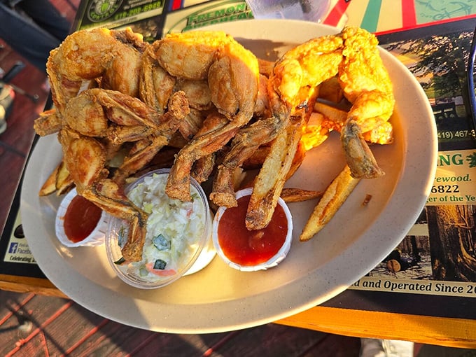 Frog legs: the food that dares you to try it, then rewards your courage with delicate flavor. Like chicken that went to finishing school.