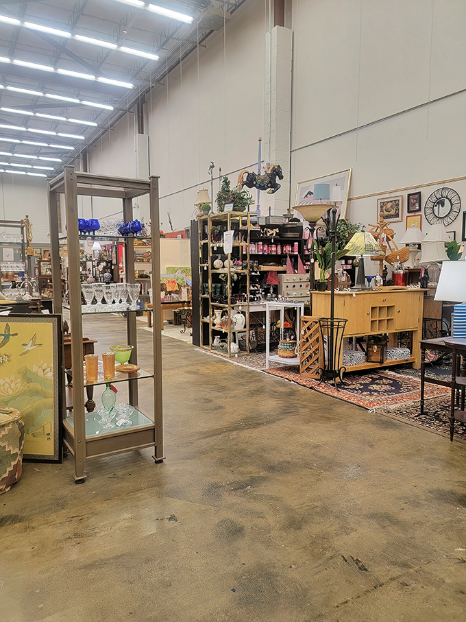 The kind of place where you come for a lamp and leave with an entire living room redesign and significantly less trunk space.