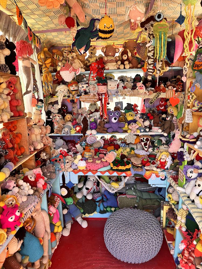 Looking back toward the entrance, you realize you've entered a yarn-based alternate universe of pure wonder.