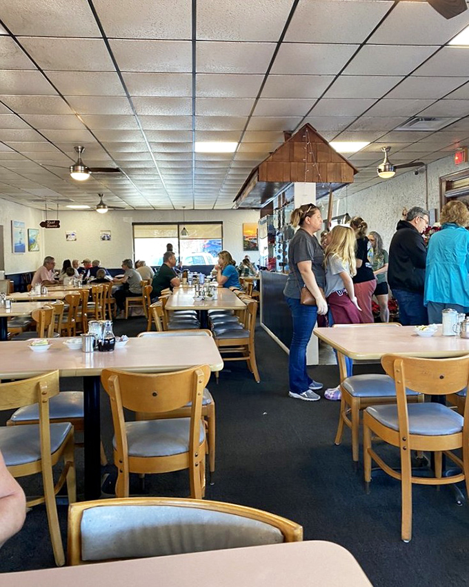 Weekend warriors and breakfast veterans gather under the same roof, united by the universal language of good food.