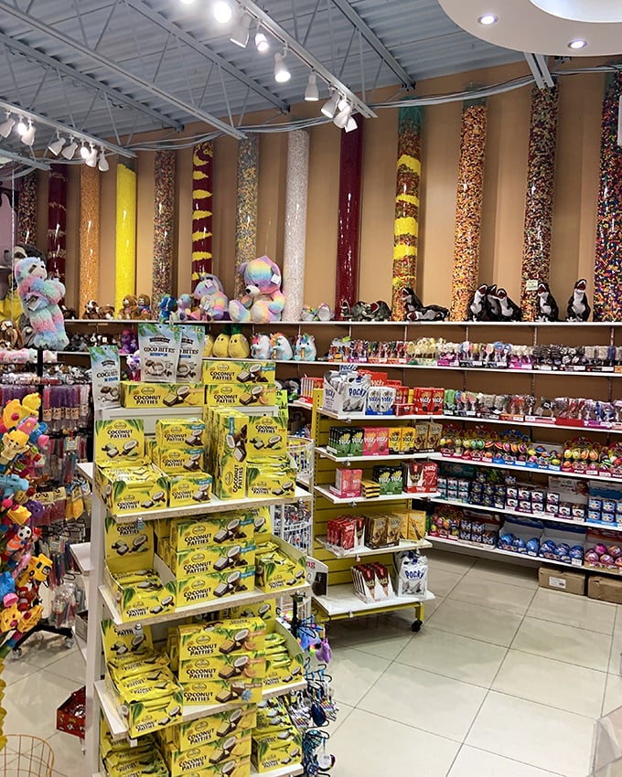 Candy tubes reaching toward the ceiling like the sweetest pipe organ ever built. Bach would have composed "Toccata and Fudge in D Minor."