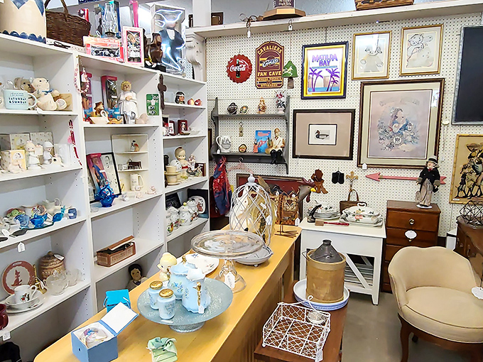 Where nostalgia lives on shelves – dolls that witnessed history, quilts that warmed generations, and toys that survived decades of playtime.