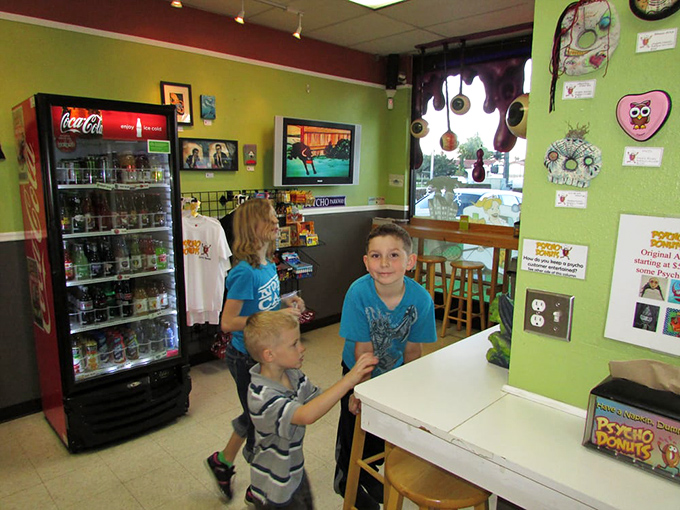 Young customers discovering that learning about psychology can be surprisingly sweet and absolutely delicious.