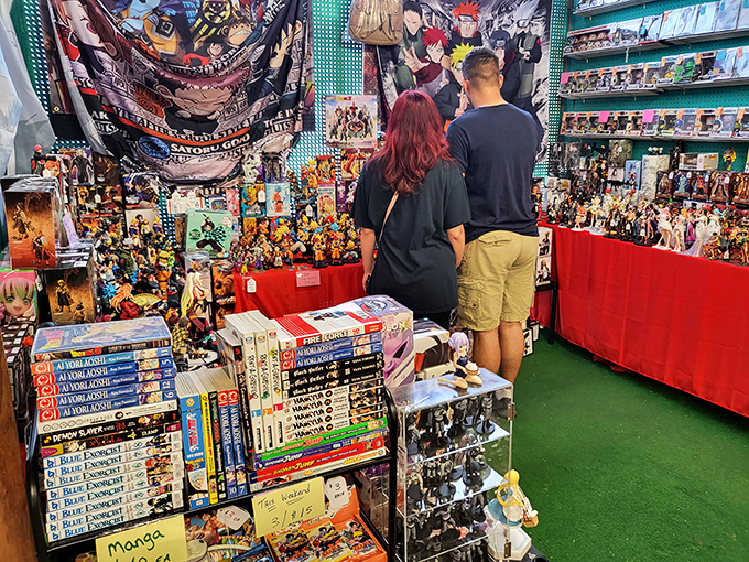 Anime and manga heaven for the devoted fan. Two browsers contemplate which fictional universe deserves their real-world dollars today.