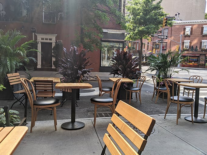 When New York blesses you with perfect weather, Corner Bistro's sidewalk seating becomes the hottest ticket in the Village.