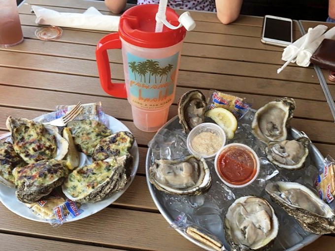 Fresh oysters and Rockefeller-style bivalves&mdash;nature's perfect appetizer paired with that signature "Life is Short. Run Away" philosophy.