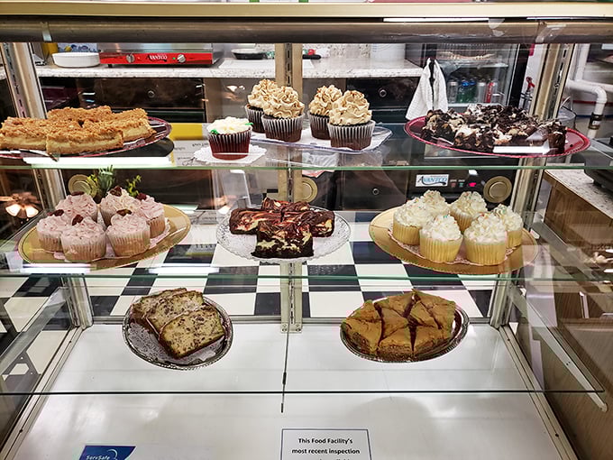 Sweet temptations behind glass &ndash; Pennsylvania Dutch baking traditions on display where every cupcake and brownie whispers "diet starts tomorrow."
