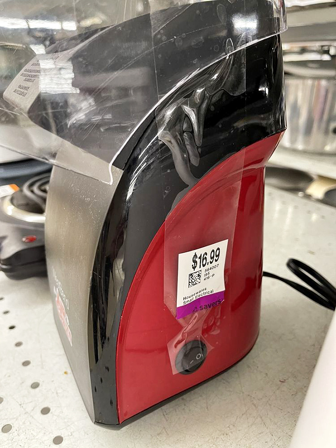 Even small appliances find second chances here. Someone's abandoned coffee maker becomes your morning salvation.