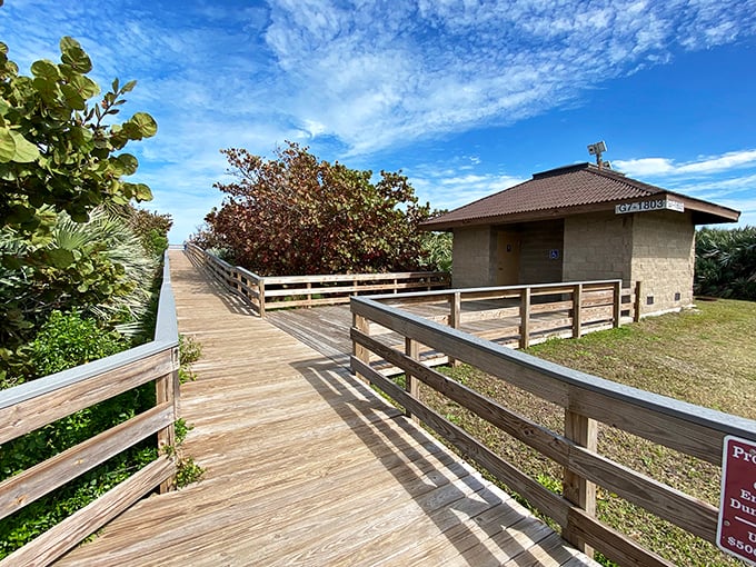Basic? Perhaps. But these restroom facilities represent civilization's last outpost before you surrender to blissful natural isolation.
