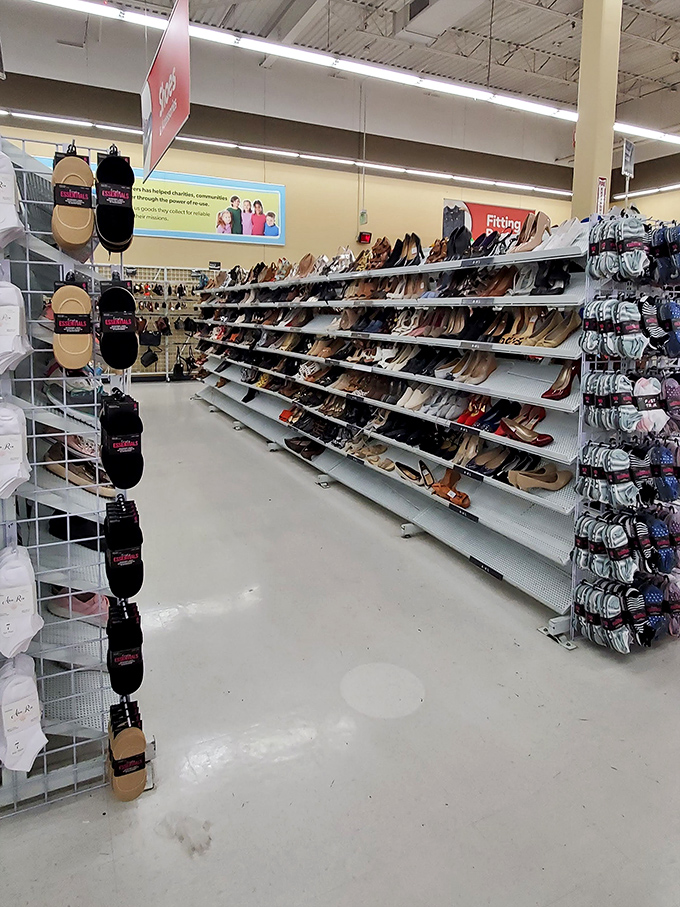 From practical flats to statement heels, the shoe section offers footwear that's already broken in &ndash; just not by you.