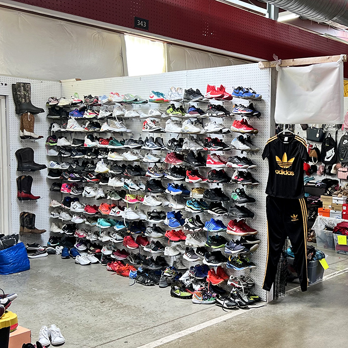 Sneakerheads, rejoice! This wall of footwear possibilities contains everything from everyday beaters to rare collector's items.