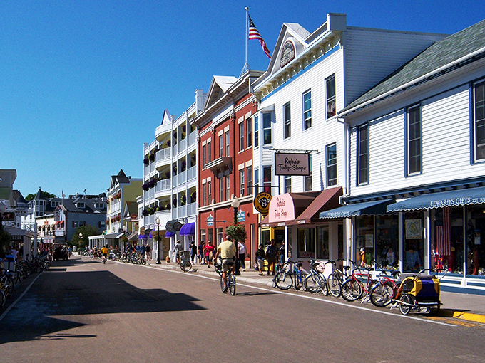 The colorful storefronts of Main Street invite exploration, each one promising treasures more interesting than anything you'd find at a mall.