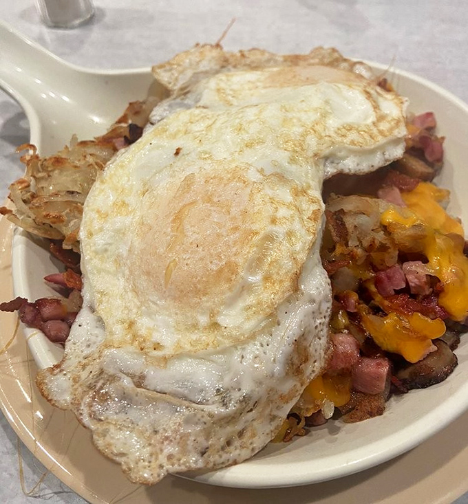 This steak skillet isn't just breakfast&mdash;it's a declaration that your day deserves to start with something magnificent. Those eggs are perfectly cooked messengers of joy.