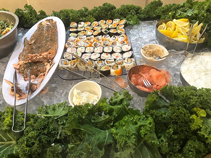 The sushi station proves Boston Lobster Feast isn't just about hot butter and crackers&mdash;it's a comprehensive tour of seafood's greatest hits.