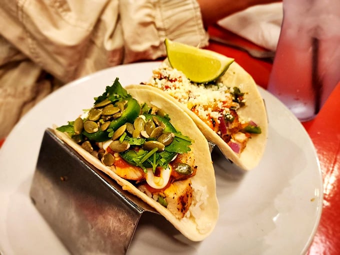 These tacos prove that tortillas are just blank canvases waiting for barbecue artists to create edible masterpieces.