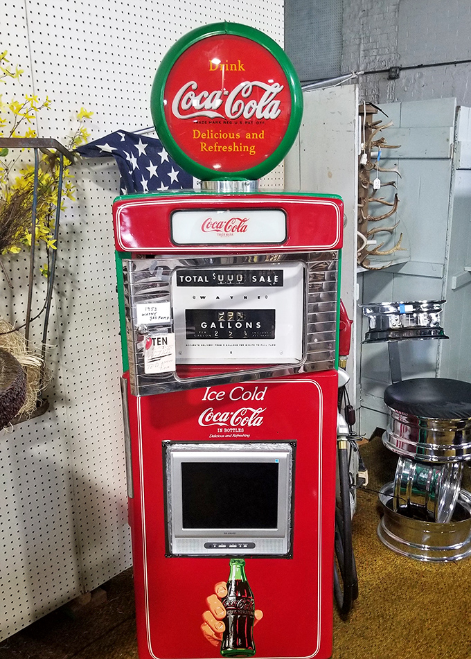 The ultimate man-cave trophy! This vintage Coca-Cola machine probably dispensed happiness for a nickel back in the day.