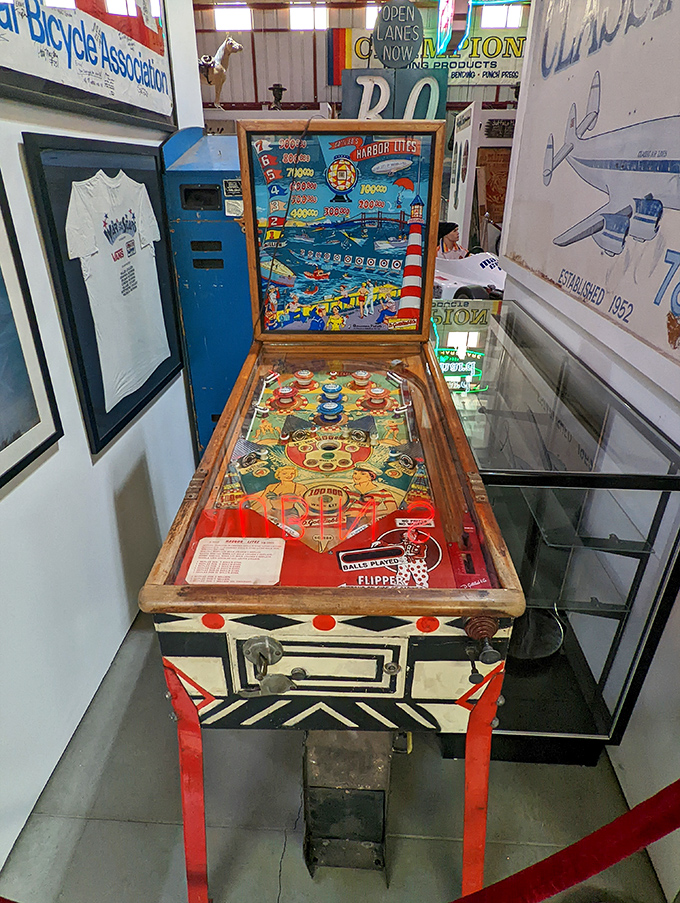 This classic pinball machine represents the golden age when arcade entertainment ruled every corner drugstore.