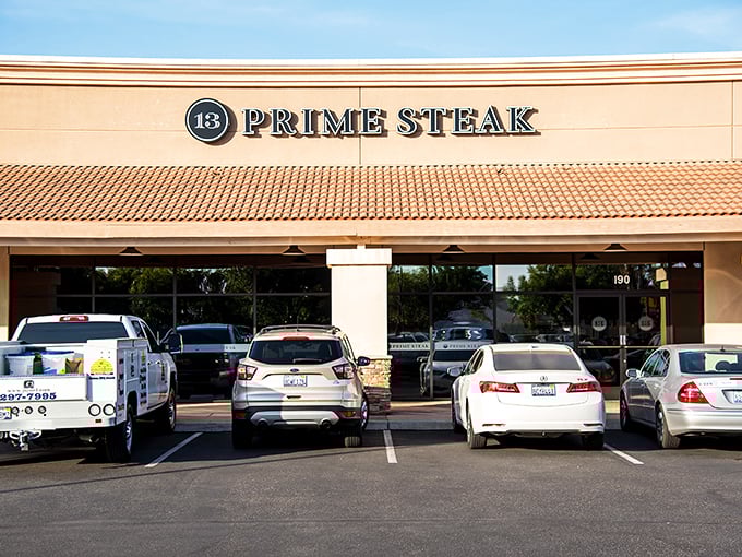 Modern minimalism in strip mall clothing. Inside awaits a steak experience worthy of any big city.