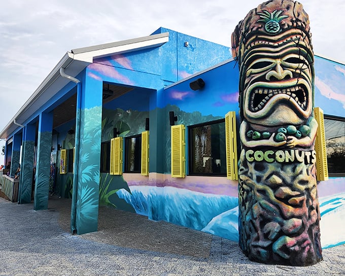 That tiki statue has seen things &ndash; mostly happy hours that started at noon and ended under stars.