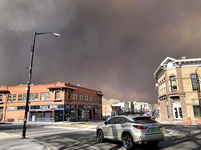 Las Vegas, NM's historic plaza exudes old-world charm with its distinctive architecture and tree-lined streets &ndash; no neon or slot machines in sight!