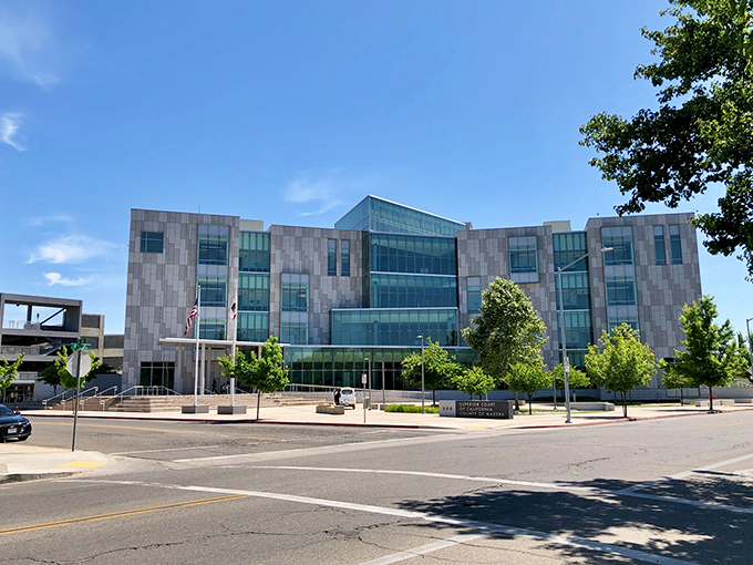 Madera's modern courthouse stands as proof that affordable towns can still offer impressive public buildings. Small-town taxes, big-town services!