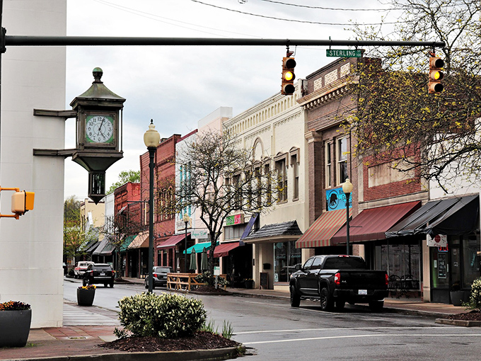Morganton's downtown invites leisurely strolls past historic storefronts. Window shopping here is an adventure in itself!