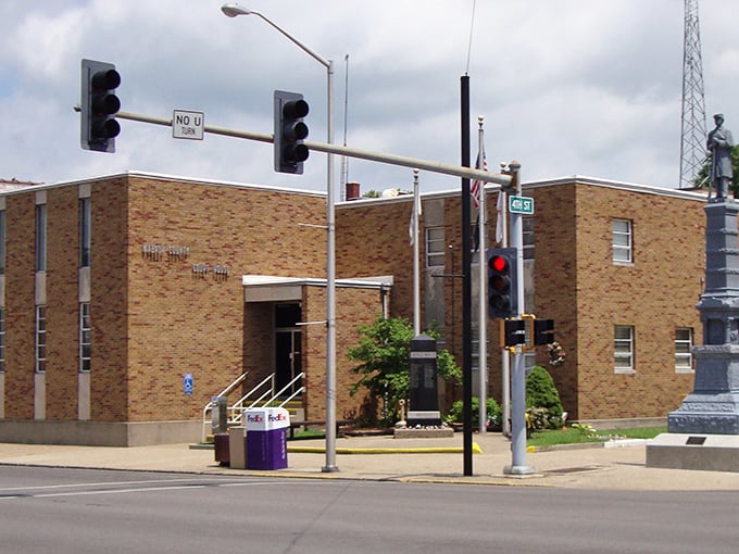 Mount Carmel's brick buildings line the street like a row of old friends, each with its own personality and stories to tell.