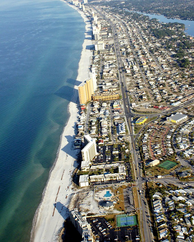 Panama City's colorful storefronts create a welcoming main street where local businesses thrive in the Florida sunshine.