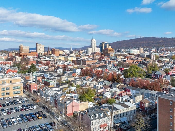 Reading's skyline rises against blue Pennsylvania skies, a city where affordability doesn't mean sacrificing beauty or convenience.