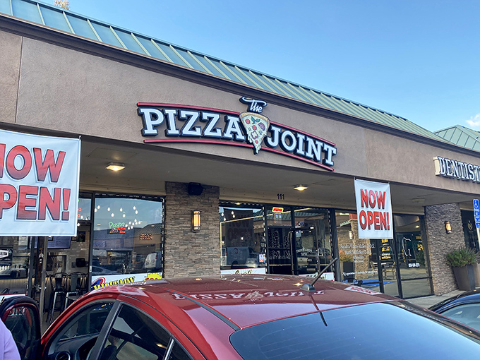 The Pizza Joint announces itself with no-nonsense clarity. When your pizza's this good, you don't need fancy marketing gimmicks.