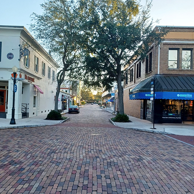 Winter Park's brick streets and towering oaks create the perfect setting for an afternoon of sophisticated window shopping.