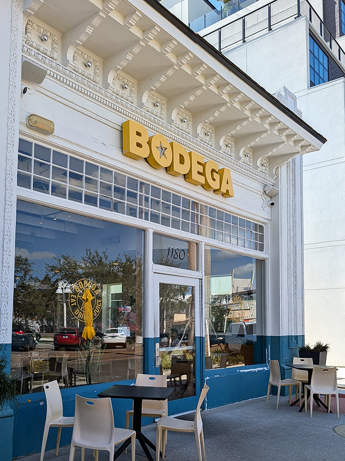 Bodega's striking white building with turquoise trim stands out like a Cuban sandwich supermodel on St. Pete's Central Avenue.
