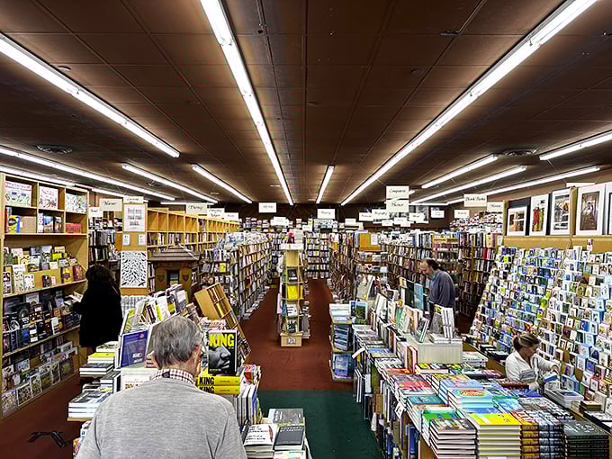 Behind Chaucer's unassuming exterior lies a labyrinth of well-stocked shelves that bibliophiles call heaven.